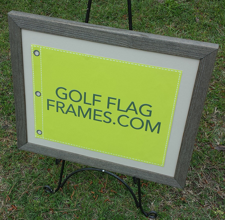 Rustic Barnwood Golf Flag Frame - GolfFlagFrames