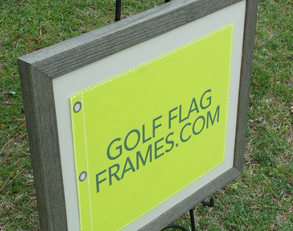 Rustic Barnwood Golf Flag Frame - GolfFlagFrames